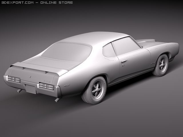 pontiac gto 1969 the judge 3D Model in Classic Cars 3DExport