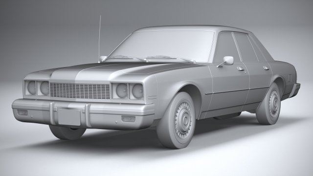 generic american classic sedan 1970 3D Model in Classic Cars 3DExport