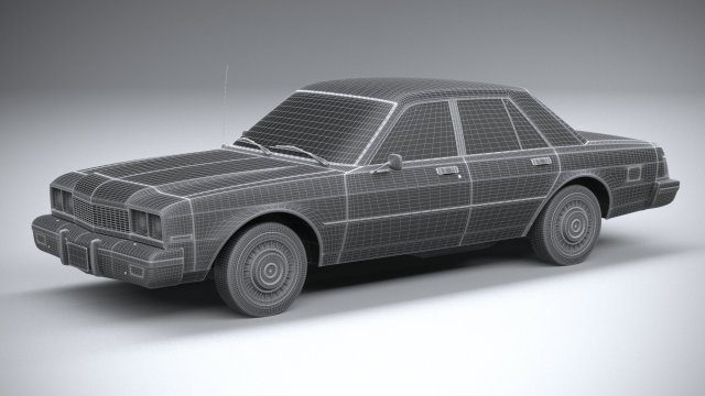 generic american classic sedan 1970 3D Model in Classic Cars 3DExport