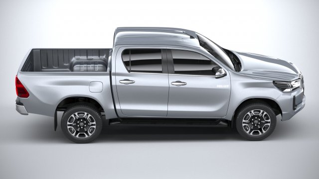toyota hilux double cab 2021 3D Model in Van and Minivan 3DExport