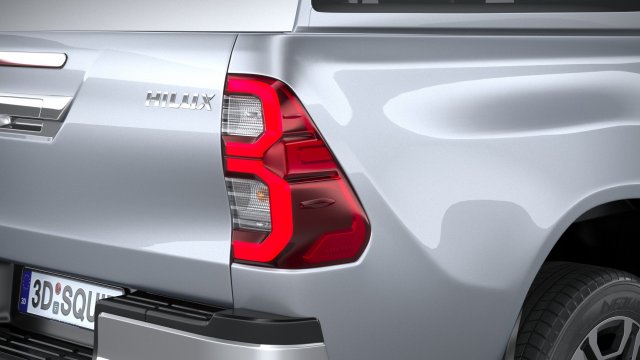 toyota hilux double cab 2021 3D Model in Van and Minivan 3DExport