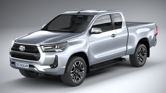 toyota hilux xtra cab 2021 Model 3D in Van dan Minivan 3DExport