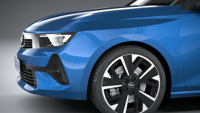 Opel Astra Electric 2023 3D Model in Compact Cars 3DExport