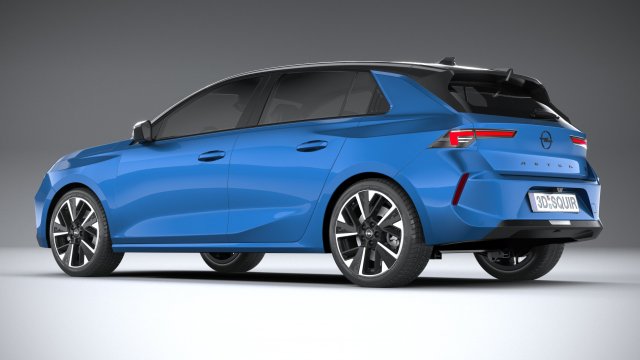 Opel Astra Electric 2023 3D Model in Compact Cars 3DExport
