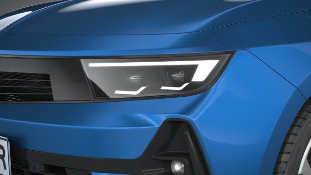 Opel Astra Electric 2023 3D Model in Compact Cars 3DExport