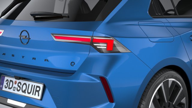 Opel Astra Electric 2023 3D Model in Compact Cars 3DExport