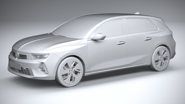 Opel Astra Electric 2023 3D Model in Compact Cars 3DExport