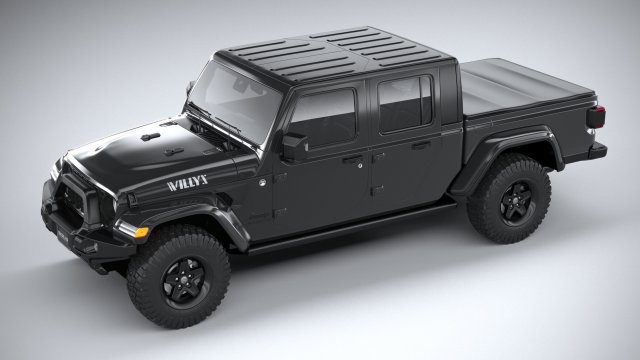 Jeep Gladiator Willys 2024 3D Model in SUV 3DExport