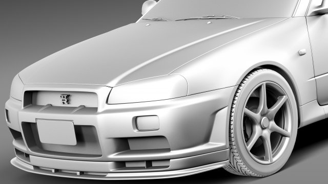 Nissan Skyline R34 GT-R 3D Model in Sport Cars 3DExport