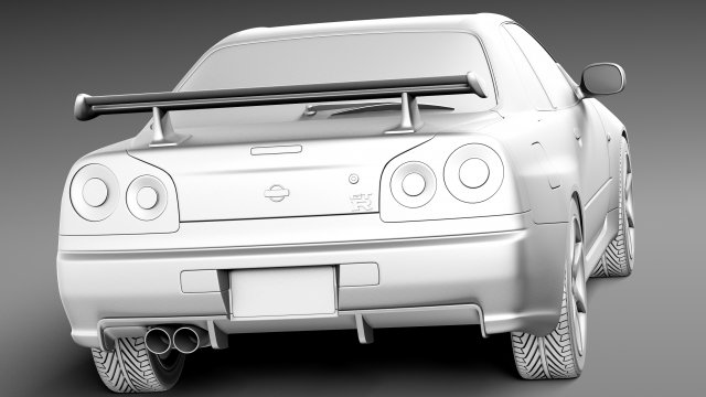 Nissan Skyline R34 GT-R 3D Model in Sport Cars 3DExport