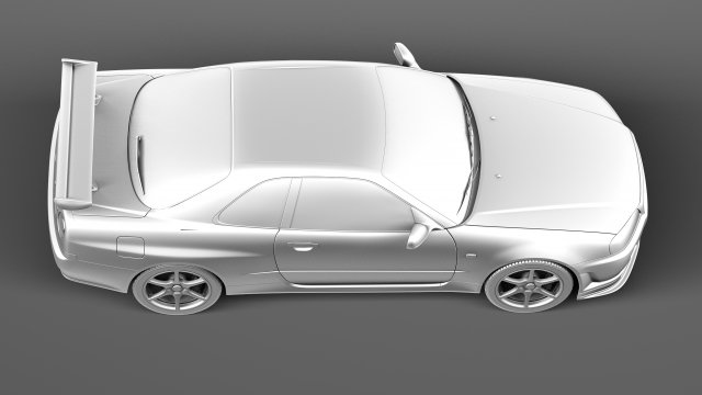 Nissan Skyline R34 GT-R 3D Model in Sport Cars 3DExport