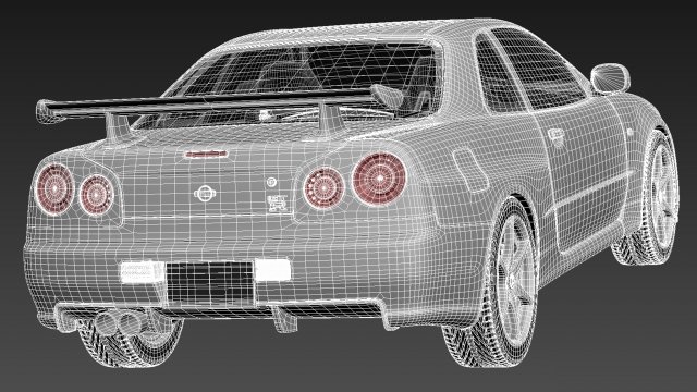 Nissan Skyline R34 GT-R 3D Model in Sport Cars 3DExport
