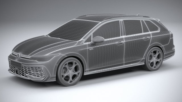 Volkswagen Golf GTI Variant 2024 3D Model in Wagon 3DExport