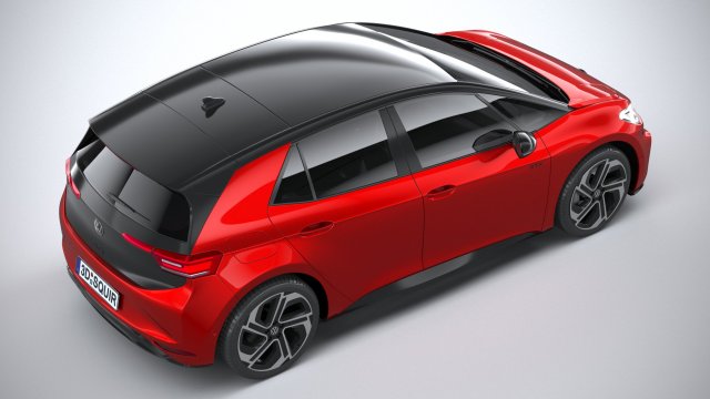Volkswagen ID3 GTX 2025 3D Model in Compact Cars 3DExport