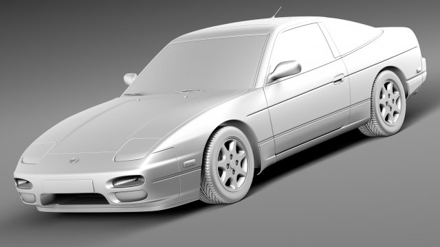 Nissan 240 sx silvia s13 1989-1994 3D Model in Sport Cars 3DExport