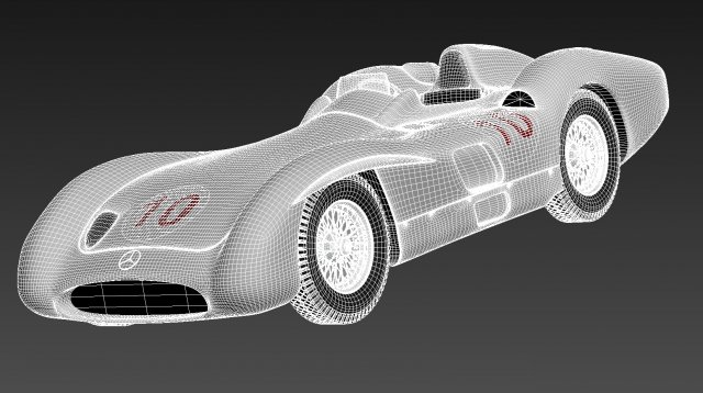 Mercedes-Benz w196 typ r 1954-1955 3D Model in Racing 3DExport