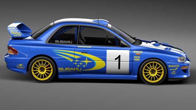 Subaru Impreza STi 22b WRC 1993-2000 3D Model in Racing 3DExport