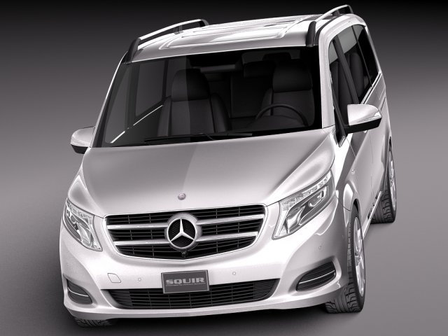 Mercedes-Benz v class 2015 3D Model in Van and Minivan 3DExport