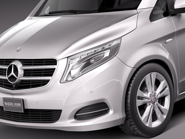 Mercedes-Benz v class 2015 3D Model in Van and Minivan 3DExport