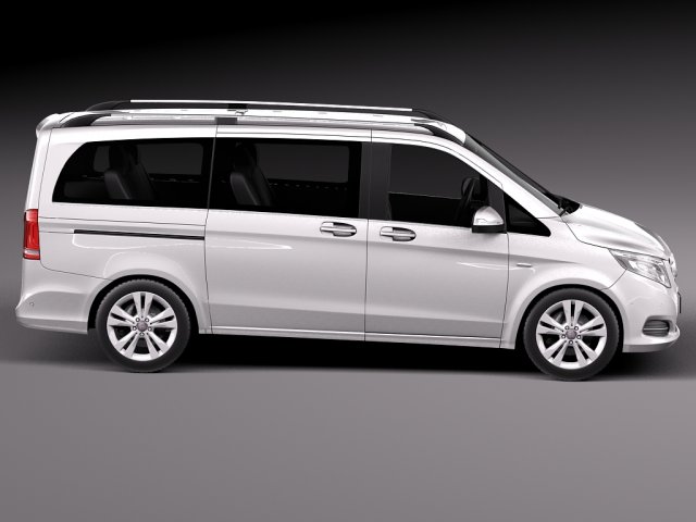 Mercedes-Benz v class 2015 3D Model in Van and Minivan 3DExport