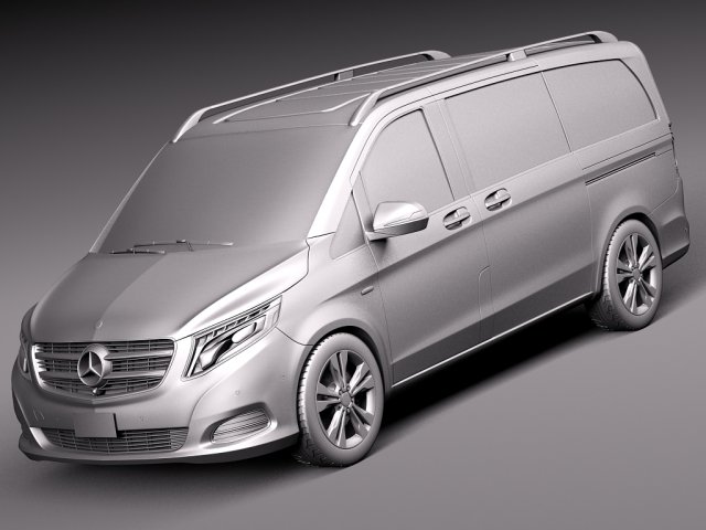 Mercedes-Benz v class 2015 3D Model in Van and Minivan 3DExport
