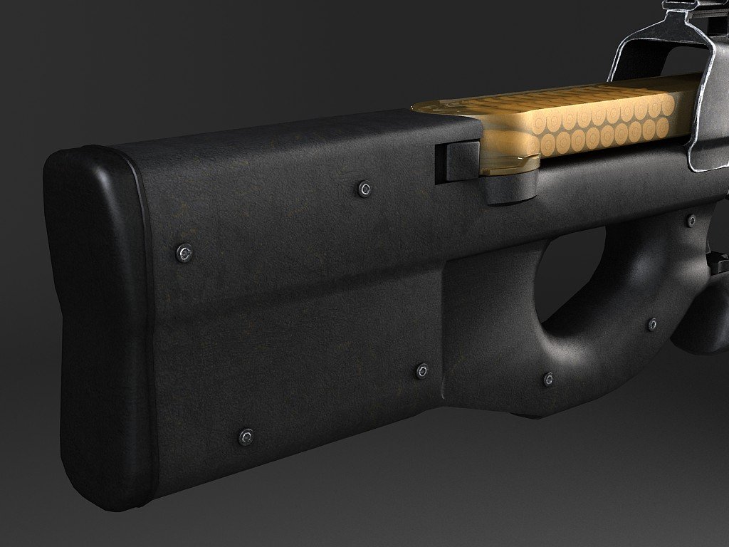 FN P90 SubMachine Gun 3D Model in Submachine Guns 3DExport