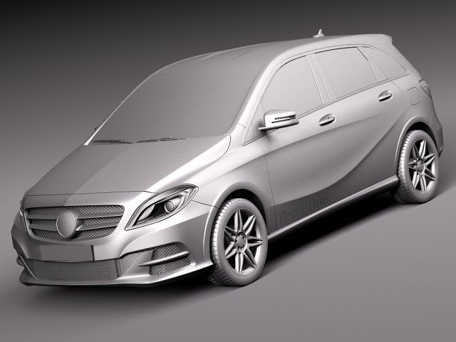 Mercedes-Benz b class electric drive 2015 3D Model in Compact Cars 3DExport