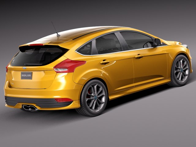ford focus st 2015 3D Model in Compact Cars 3DExport