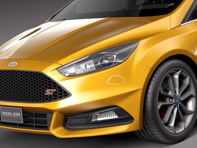 ford focus st 2015 3D Model in Compact Cars 3DExport