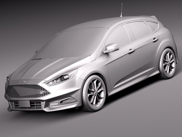 ford focus st 2015 3D Model in Compact Cars 3DExport