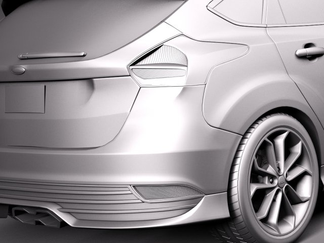 ford focus st 2015 3D Model in Compact Cars 3DExport