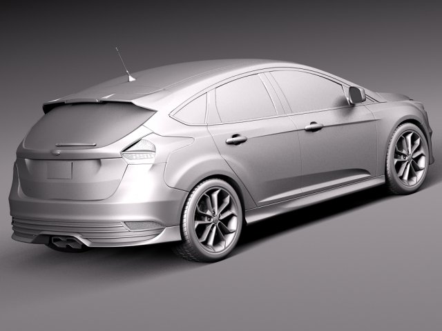 ford focus st 2015 3D Model in Compact Cars 3DExport