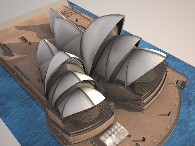 sydney opera house Model 3D in Landmarks 3DExport