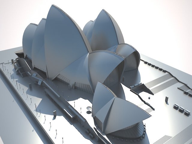 sydney opera house Model 3D in Landmarks 3DExport