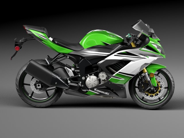 kawasaki ninja zx6r 2015 3D Model in Motorcycle 3DExport