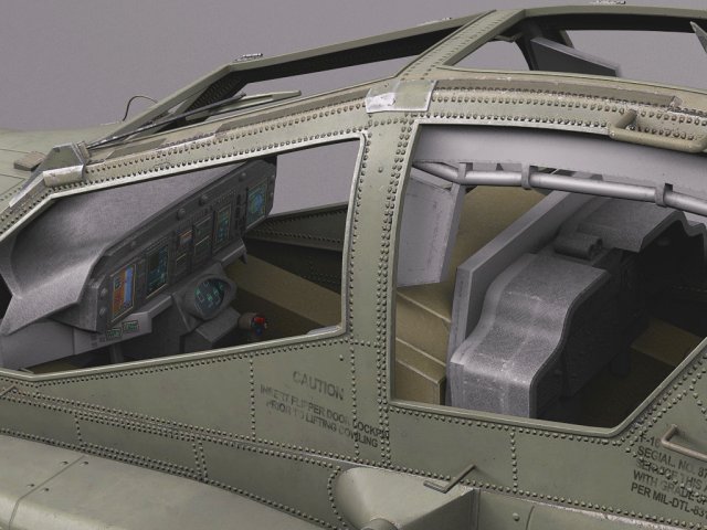 AH64A Apache Helicopter 3D Model in Helicopter 3DExport