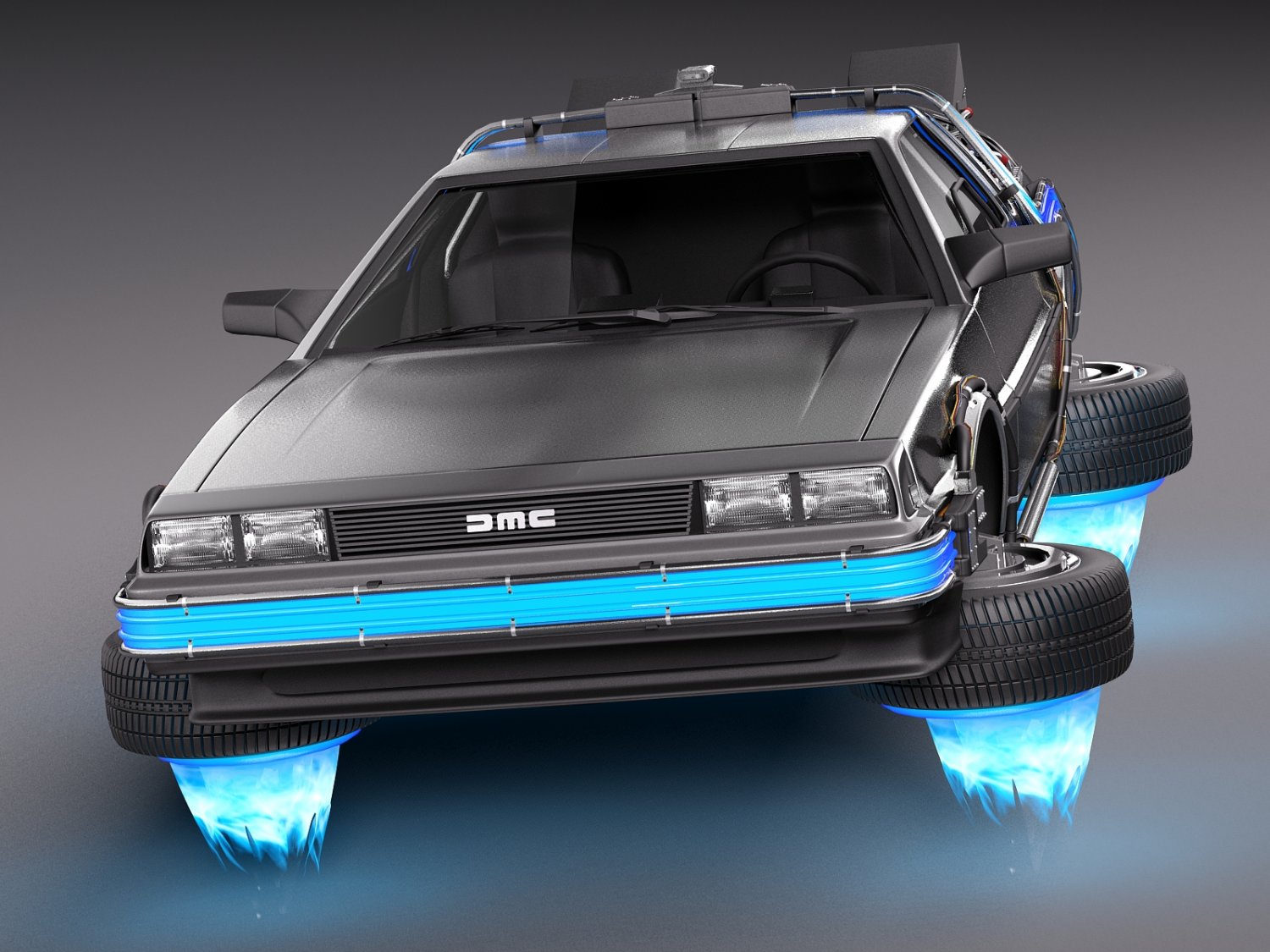 Back To The Future Delorean Episode 2 Future 3D Model in Concept 3DExport