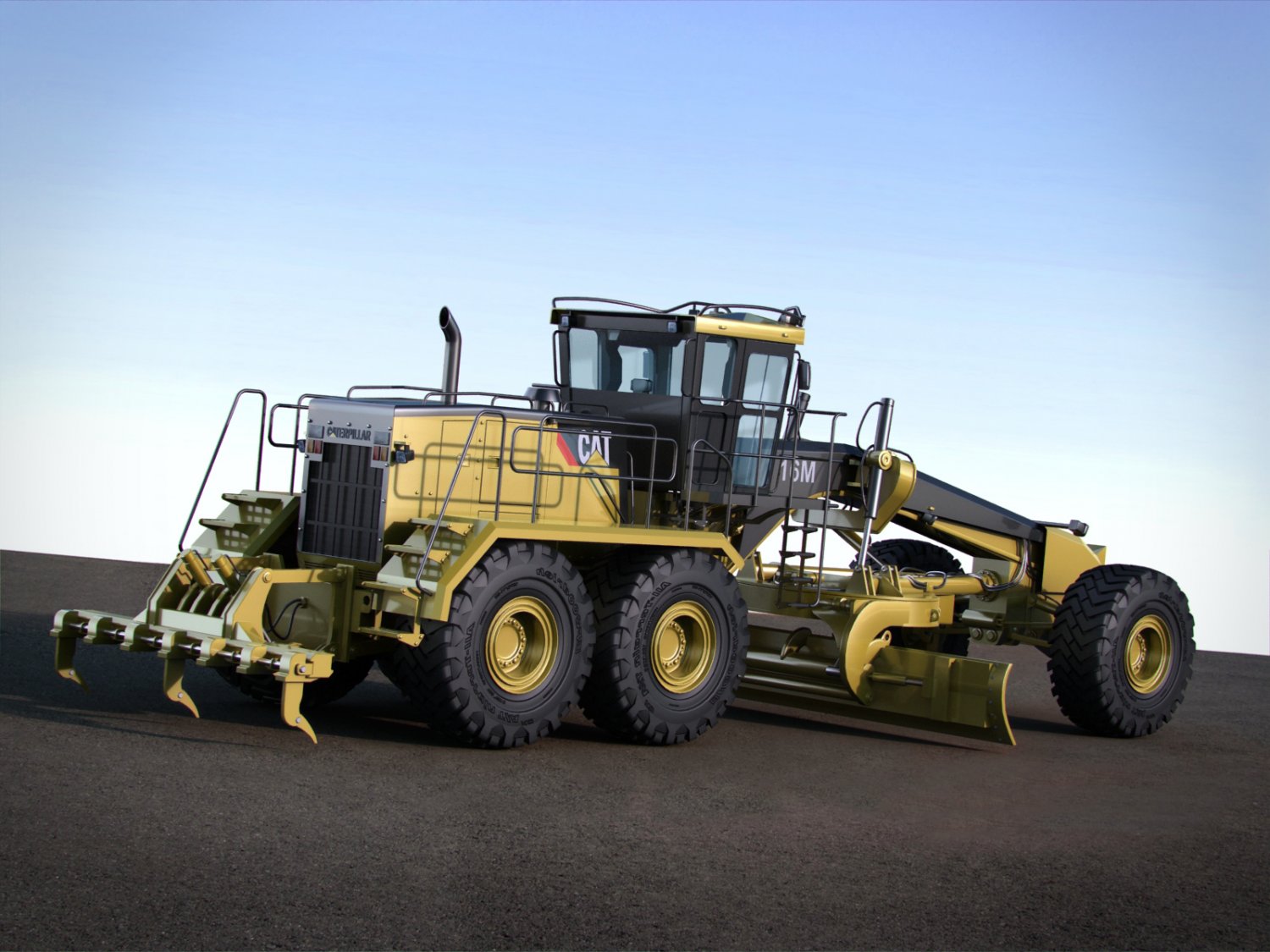 Caterpillar 16M Motor Mining Grader 3D Model in Machines 3DExport