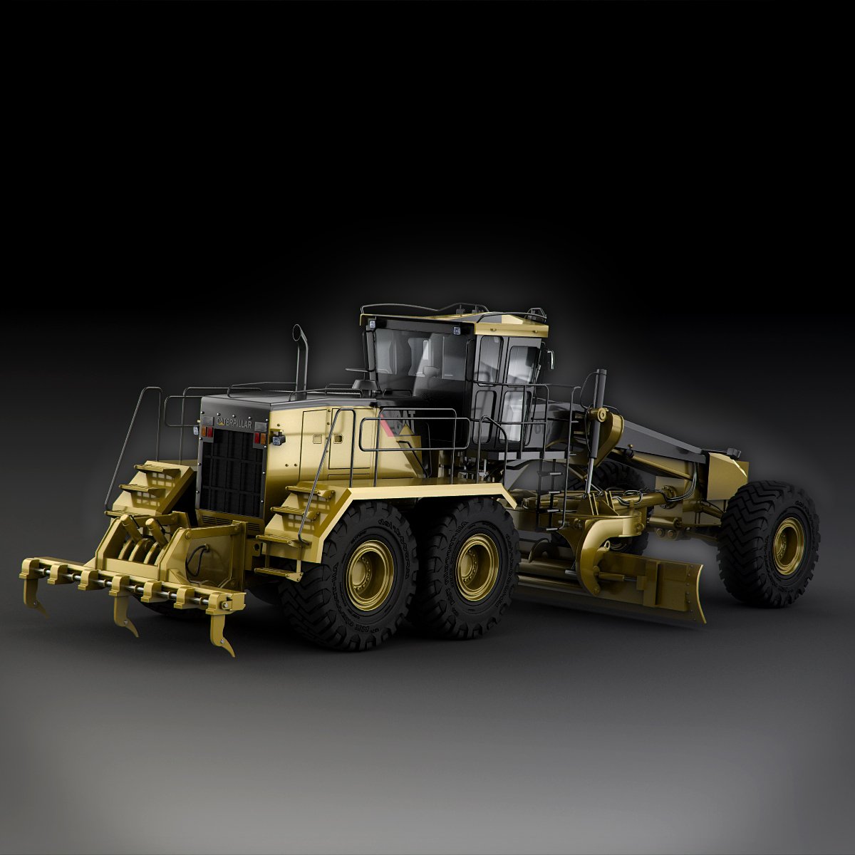 Caterpillar 16M Motor Mining Grader 3D Model in Machines 3DExport