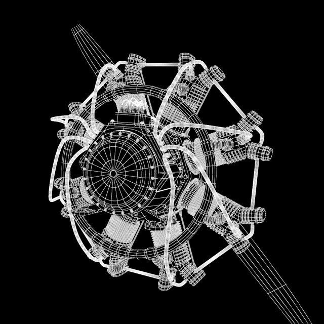 animated radial engine 3D Model in Parts 3DExport