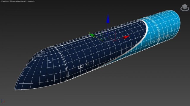 hyperloop one xp-1 3D Model in Train 3DExport