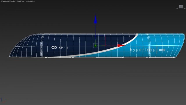 hyperloop one xp-1 3D Model in Train 3DExport