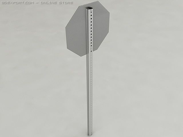 Stop Sign 3D Model in Miscellaneous 3DExport
