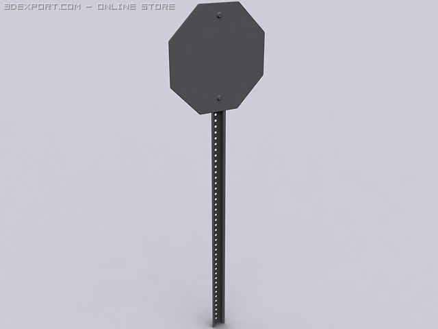 Stop Sign 3D Model in Miscellaneous 3DExport