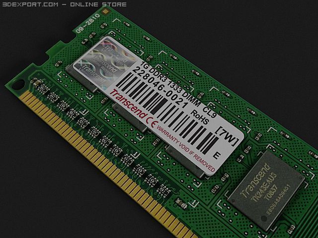 ddr3 ram 3D Model in Computer 3DExport