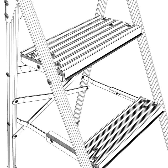 step ladder 3D Model in Tools 3DExport