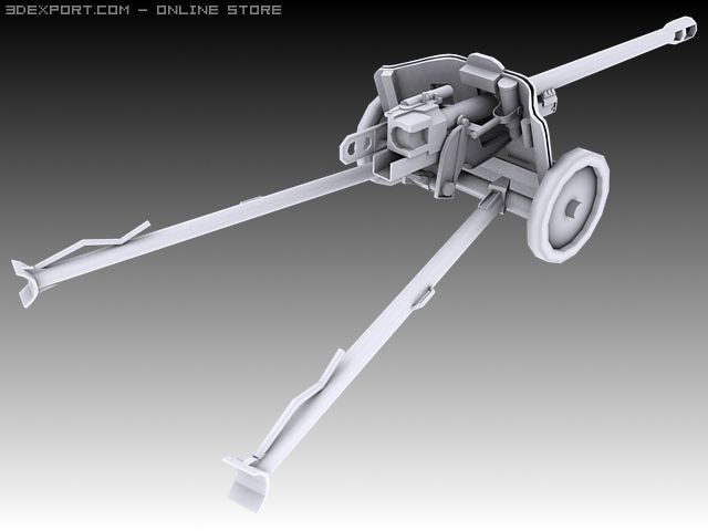 pak 38 3D Model in Unmanned 3DExport