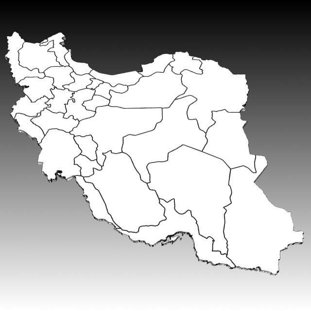 3d political map of iran 3D Model in Terrain 3DExport