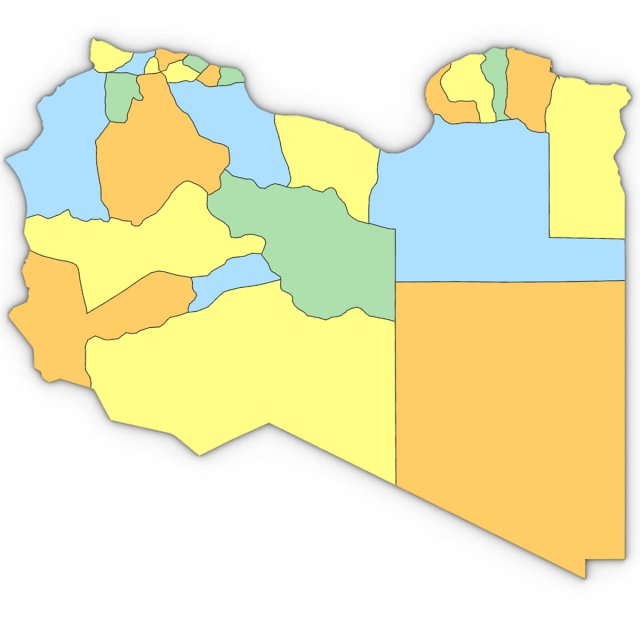 3d political map of libya Modelo 3D in Terreno 3DExport