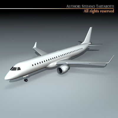 embraer 195 3D Model in Commercial 3DExport